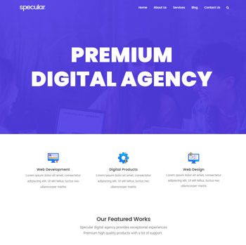 One Page – Specular WordPress Theme