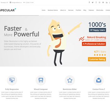 One Page – Specular WordPress Theme