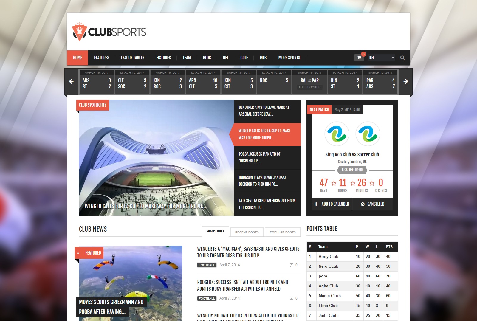 15+ Best Football / Soccer WordPress Themes 2025