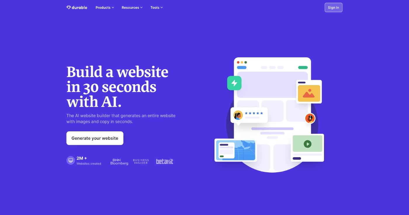Durable AI Website Builder - Quick Website Creation (Review)
