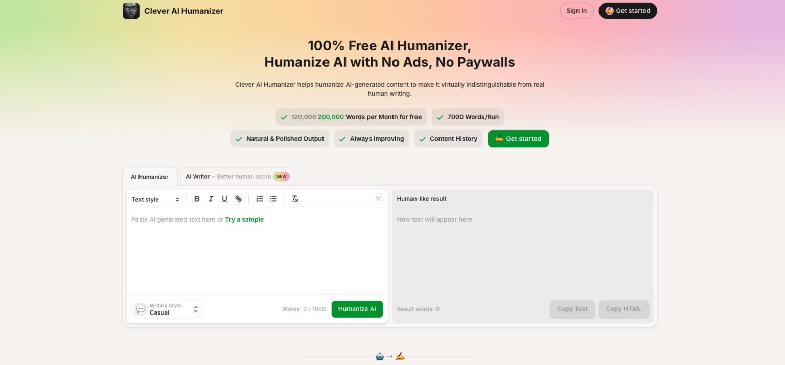 10 Best Free Humanizer Tools 2026 (Compared) - Codeless