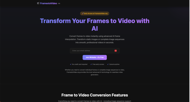 Transform Frames to Video with an AI Software - Codeless